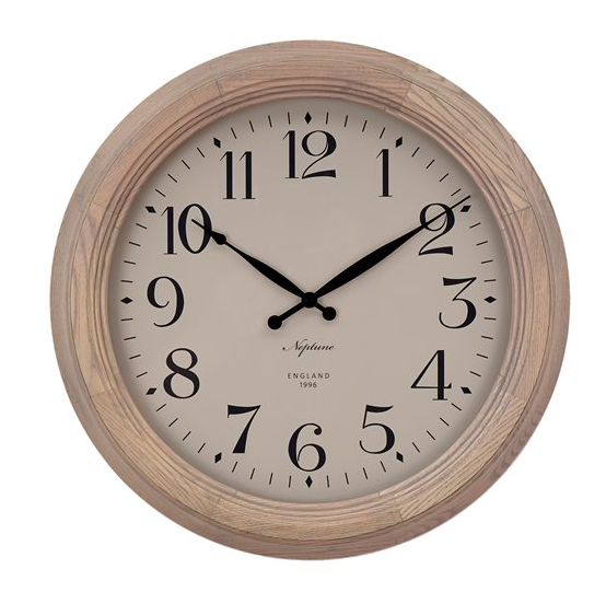Neptune Harrison Seasoned Oak Wall Clock - Various Sizes – Concepts of Rye